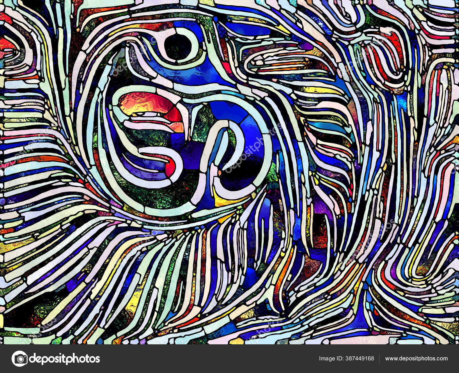 Broken Textures Unity Stained Glass Series Abstract Arrangement Pattern ...