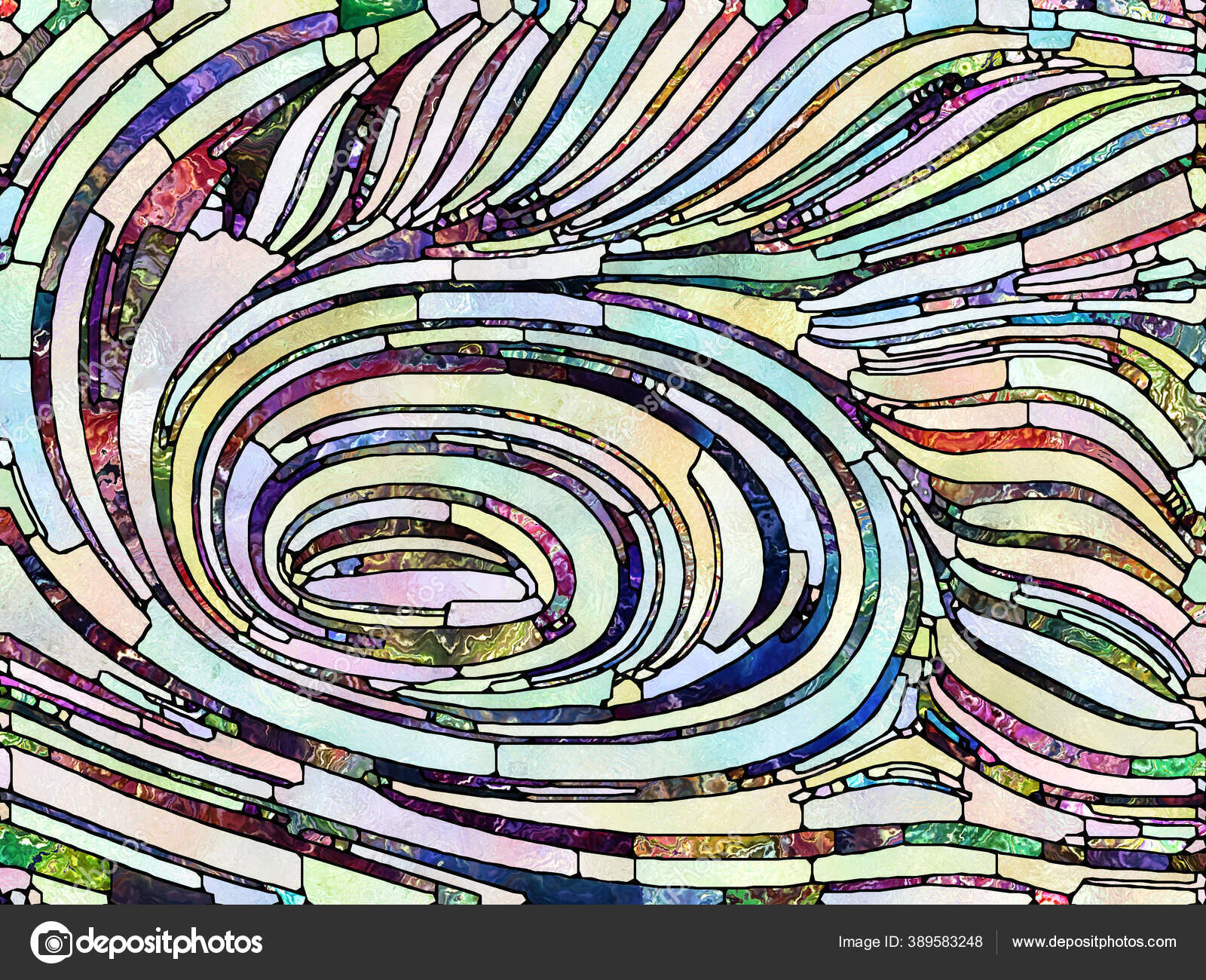 Rainbow Shards Unity Stained Glass Series Composition Pattern Color ...