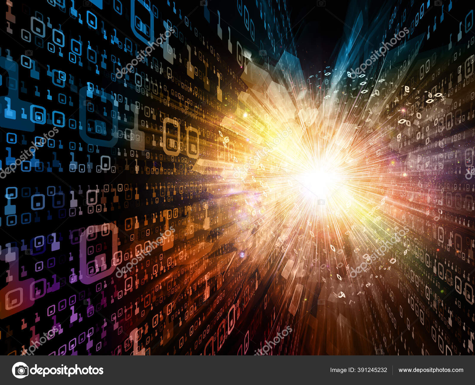 Illustration Numbers Lights Space Subject Mathematics Science Education ...