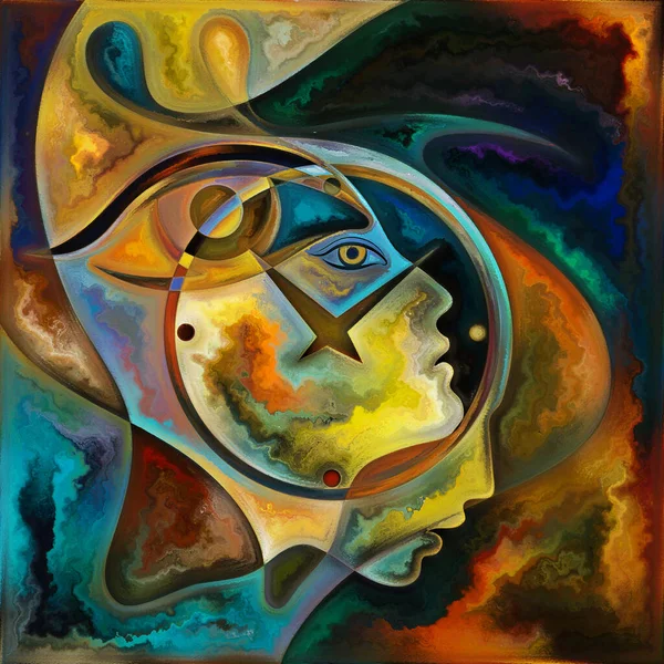 Inner Flow. Colors In Us series. Composition of human silhouettes, art ...