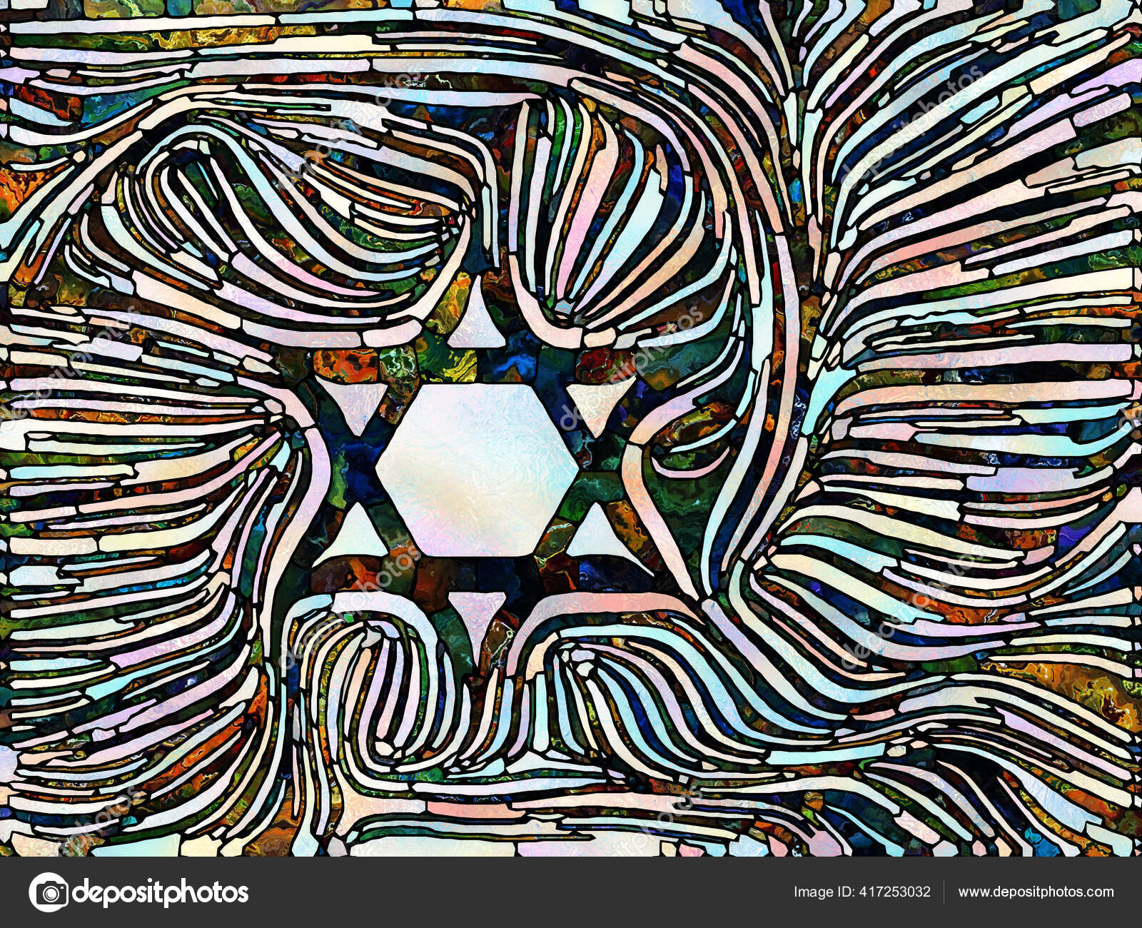 Broken Textures Unity Stained Glass Series Abstract Arrangement Pattern ...