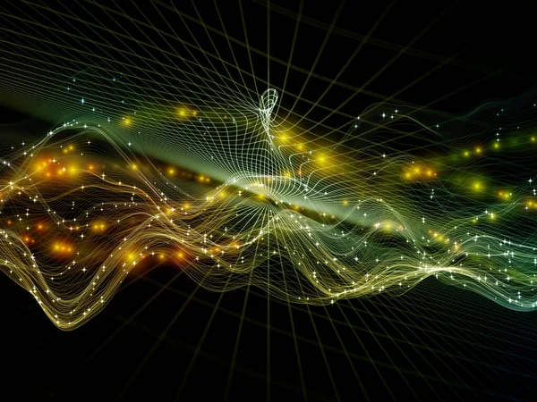 Data in Space. Virtual Wave series. Design composed of horizontal sine ...