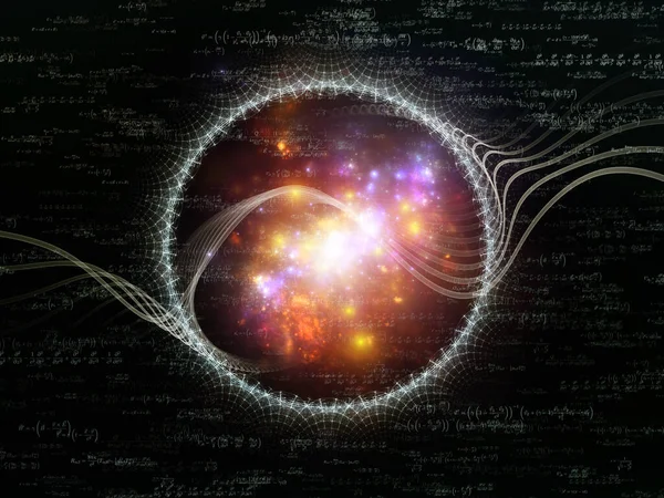 Formula Space series. Digital grids, lights and math equations ...