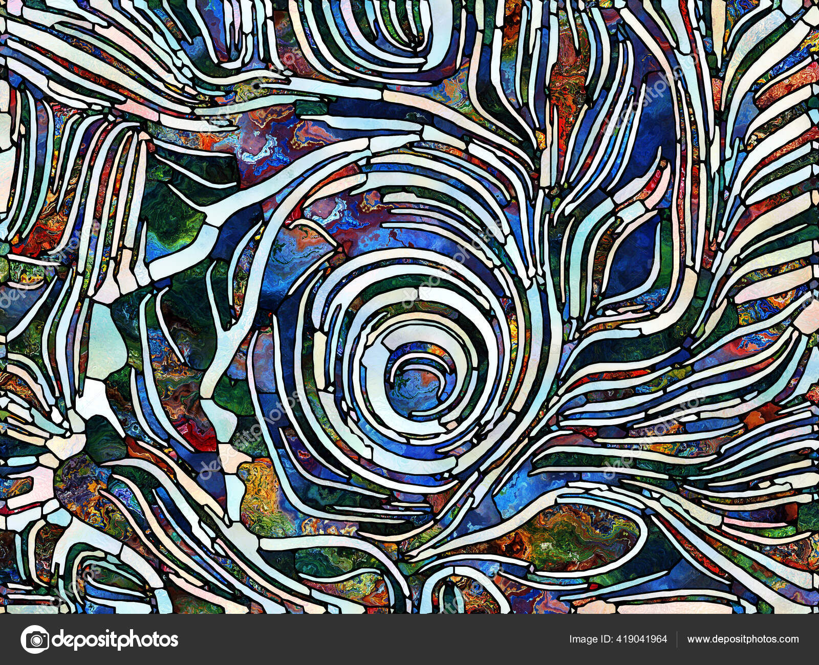 Spectral Texture Unity Stained Glass Series Artistic Abstraction ...