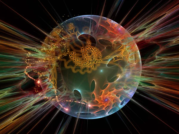 Virtual Particle series. Fractal sphere and abstract elements ...