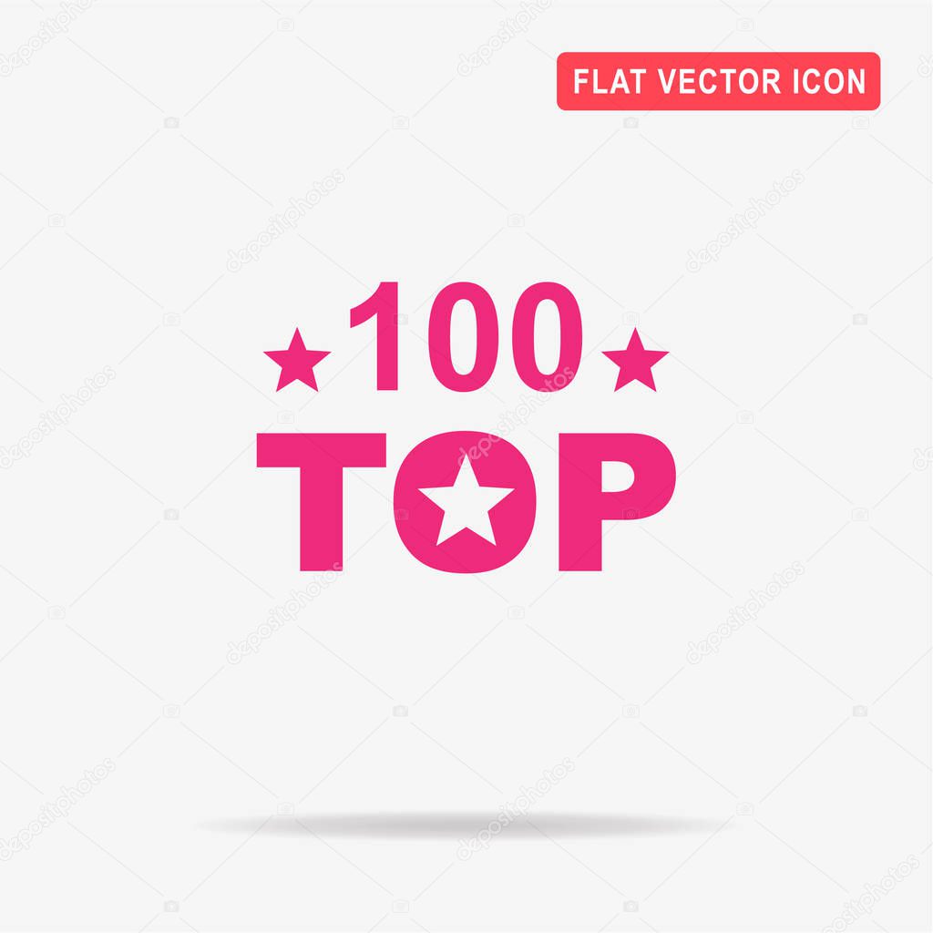 Top 100 icono. Ilustración del concepto vectorial para el diseño. 2024