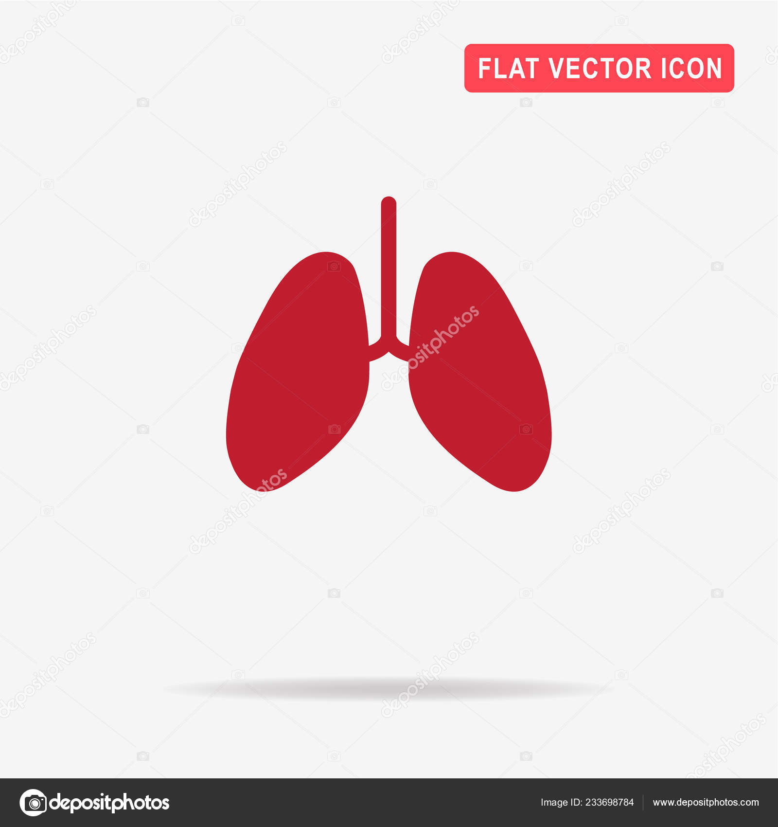 Lungs Icon Vector Concept Illustration Design Stock Vector Image by ...