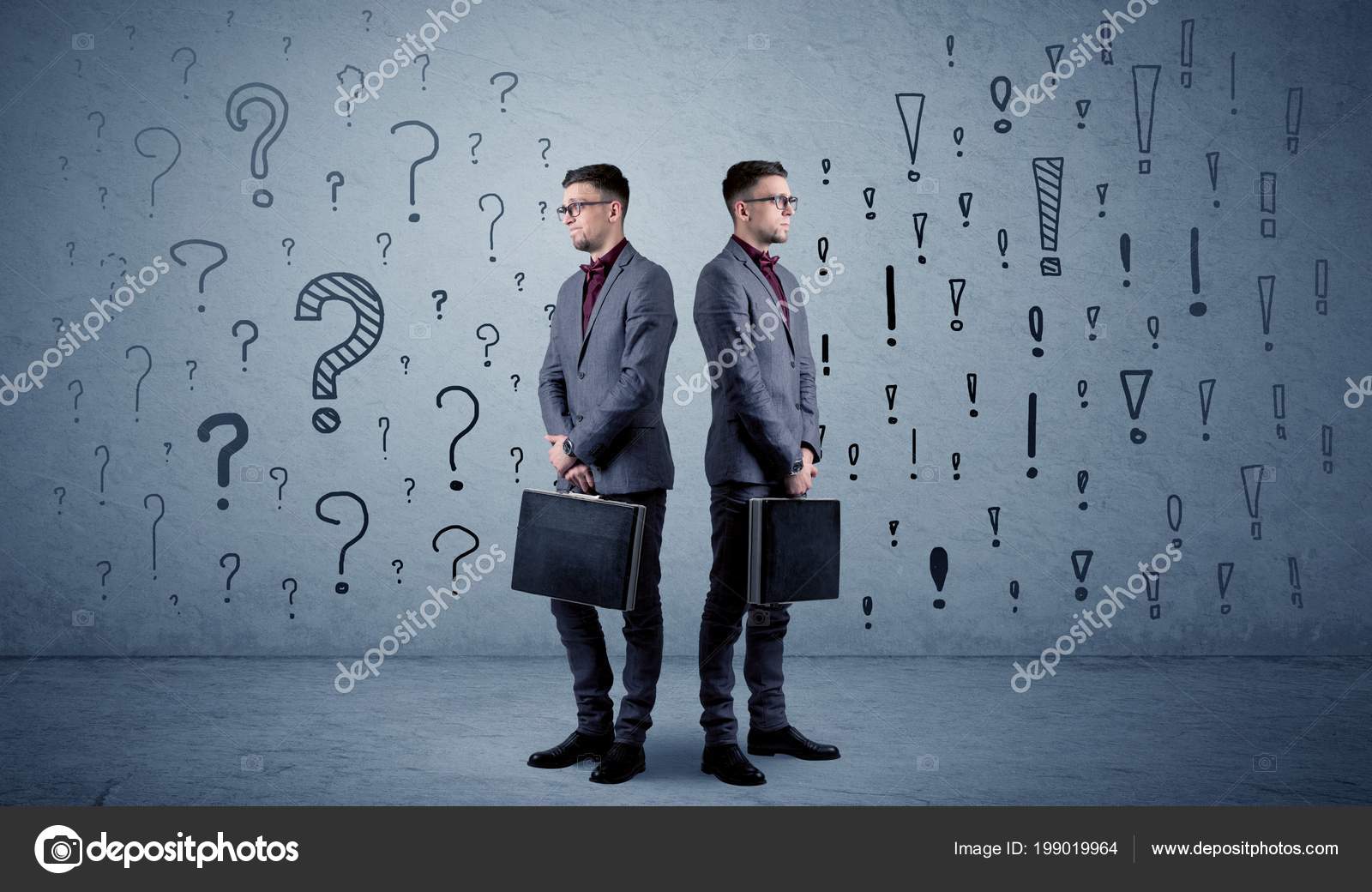 Businessman with two choices Stock Photo by ©ra2studio 199019964
