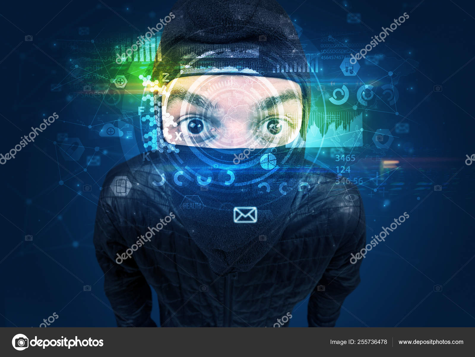Biometric identification and Facial recognition — Stock Photo ...