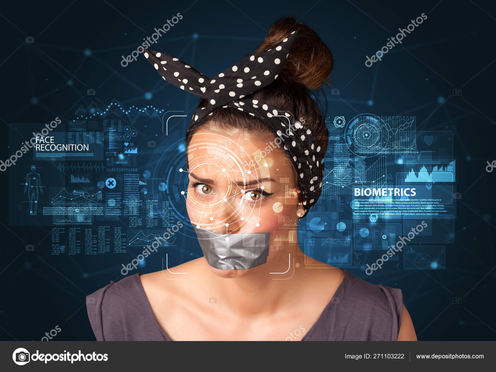 Face detection and recognition Stock Photo by ©ra2studio 271103222