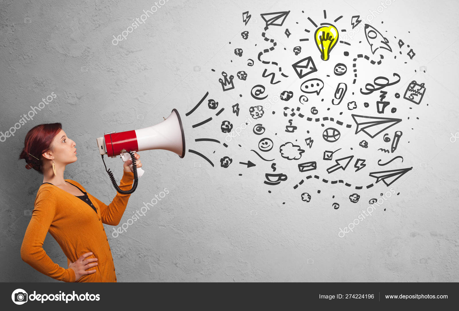 Person With Loudspeaker