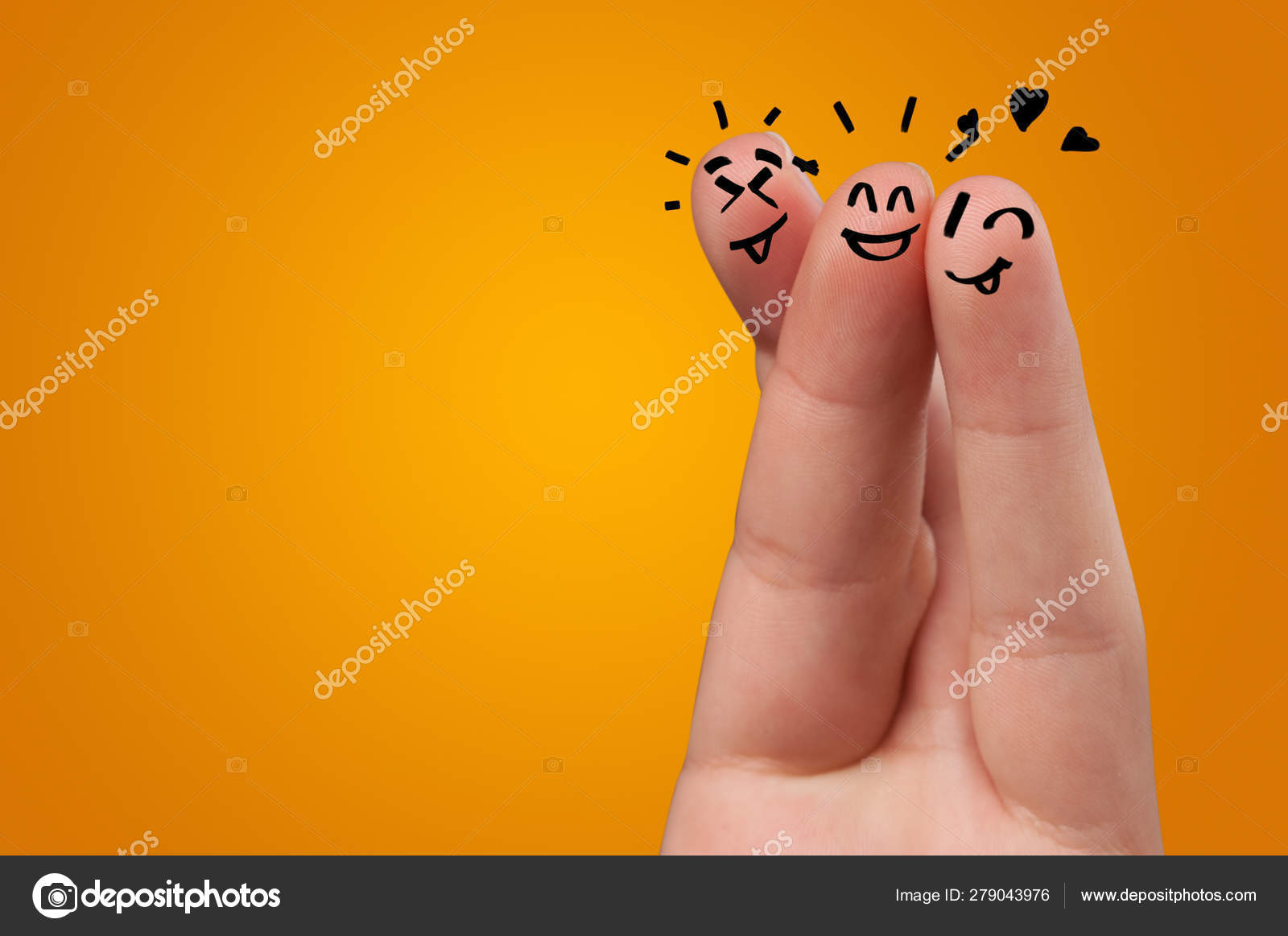 Happy fingers with brainstorming concept — Stock Photo © ra2studio ...