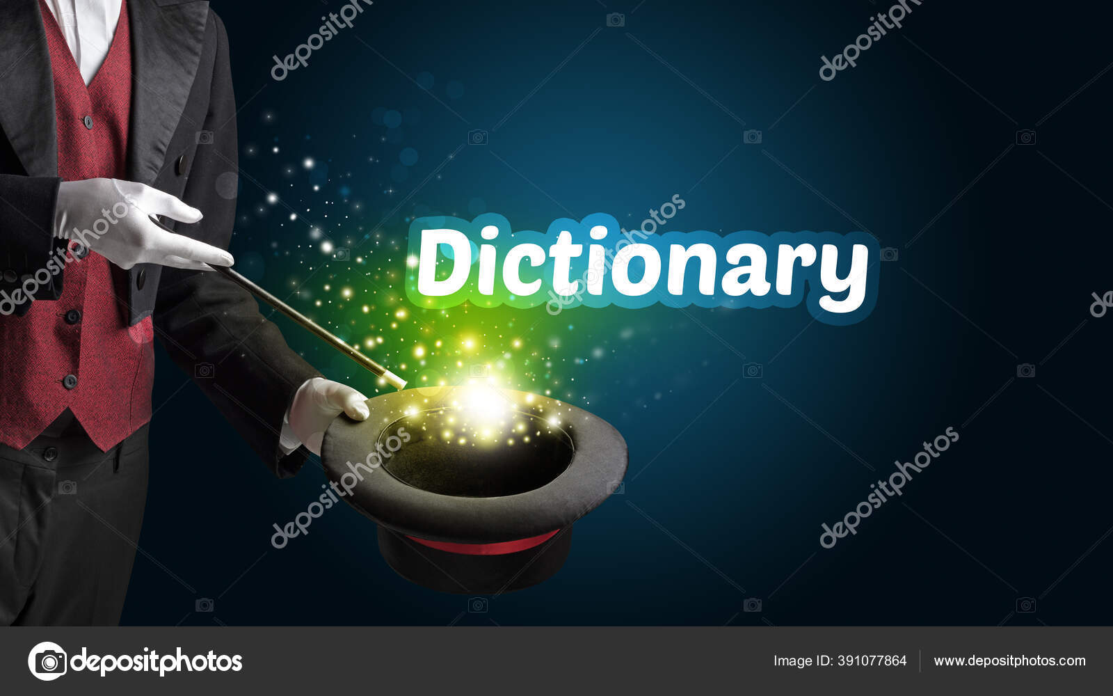 Illusionist is showing magic trick — Stock Photo © ra2studio #391077864