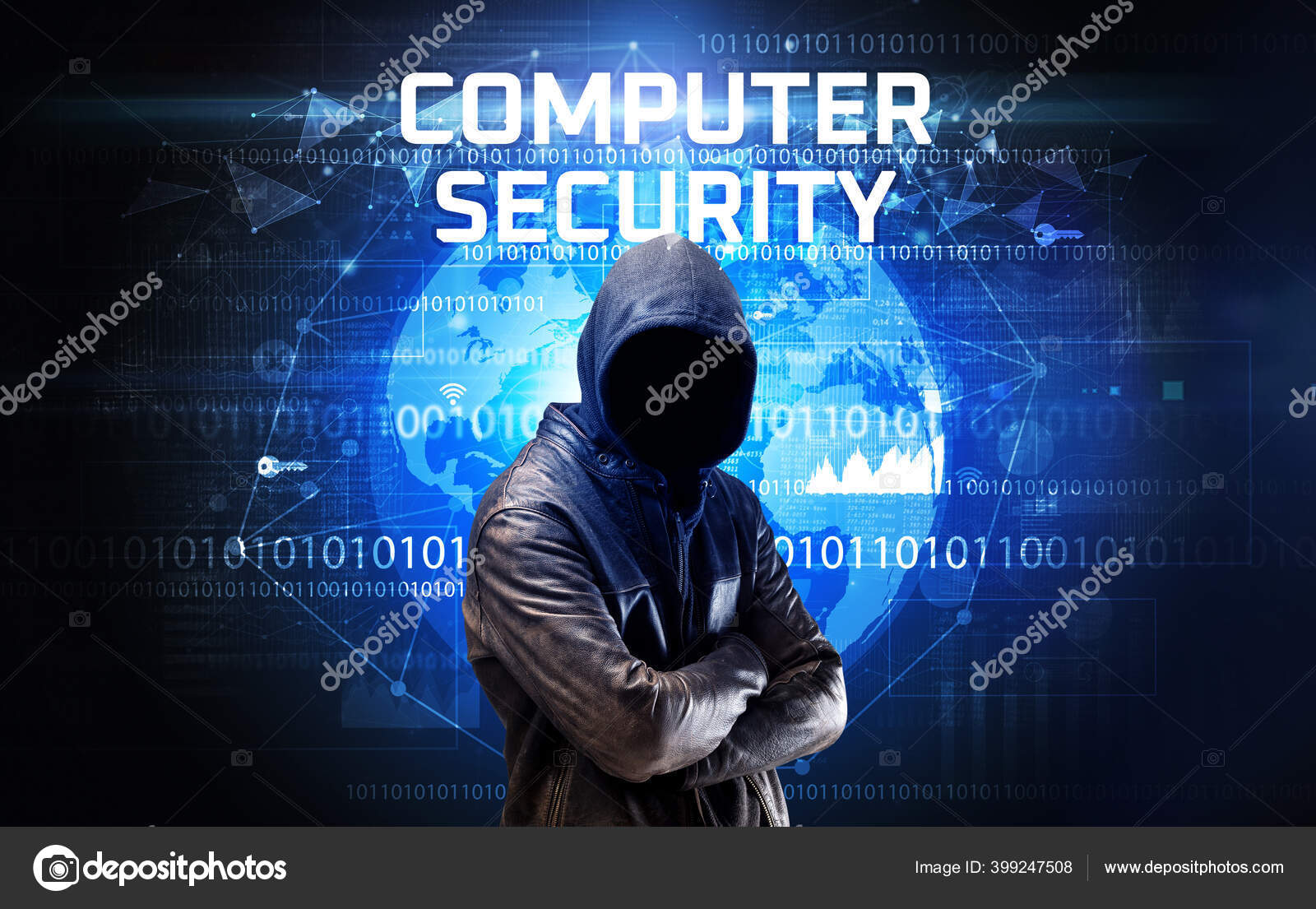 Faceless hacker at work, security concept — Stock Photo © ra2studio ...