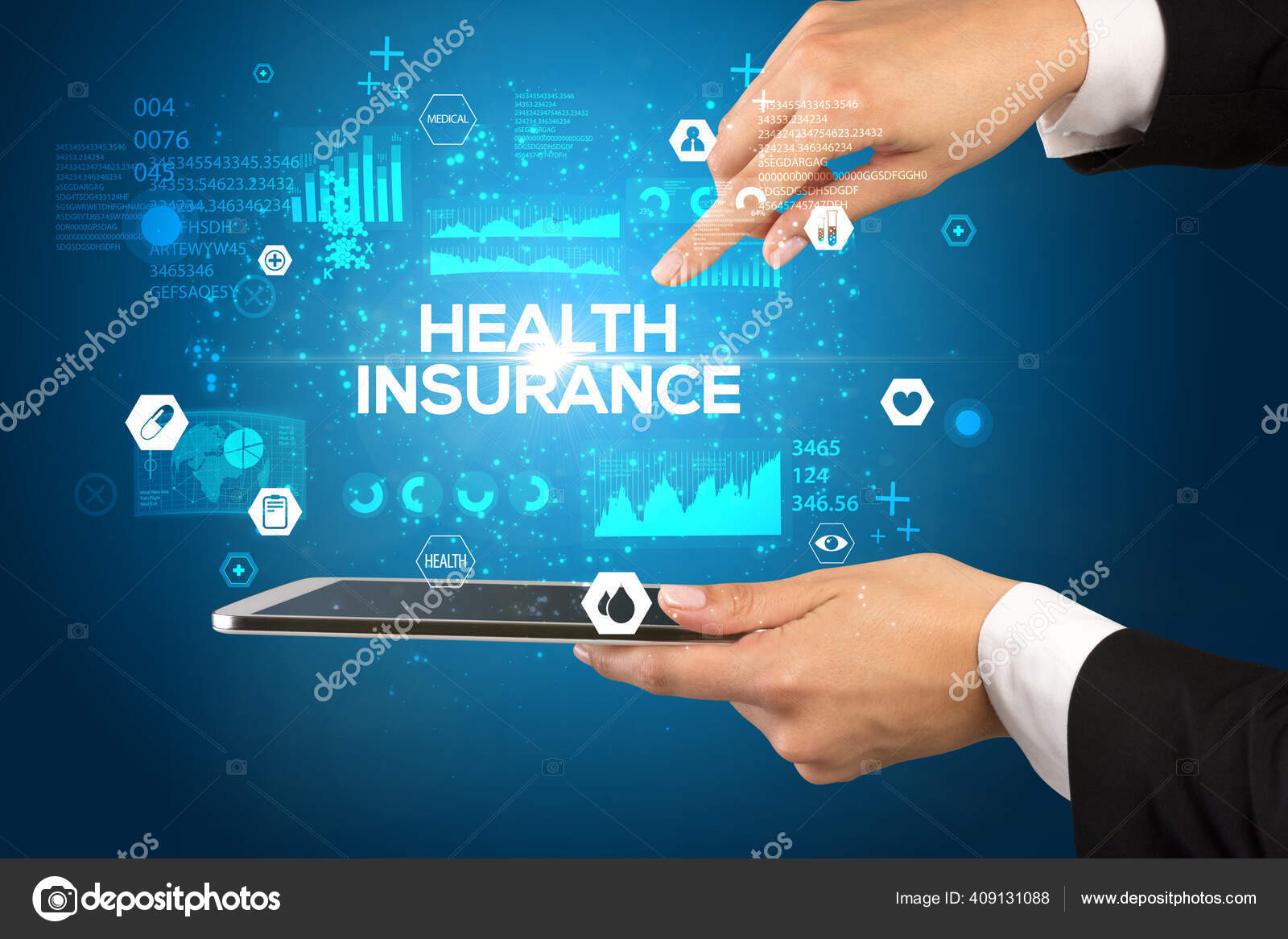 Close-up of a touchscreen with medical inscription — Stock Photo ...