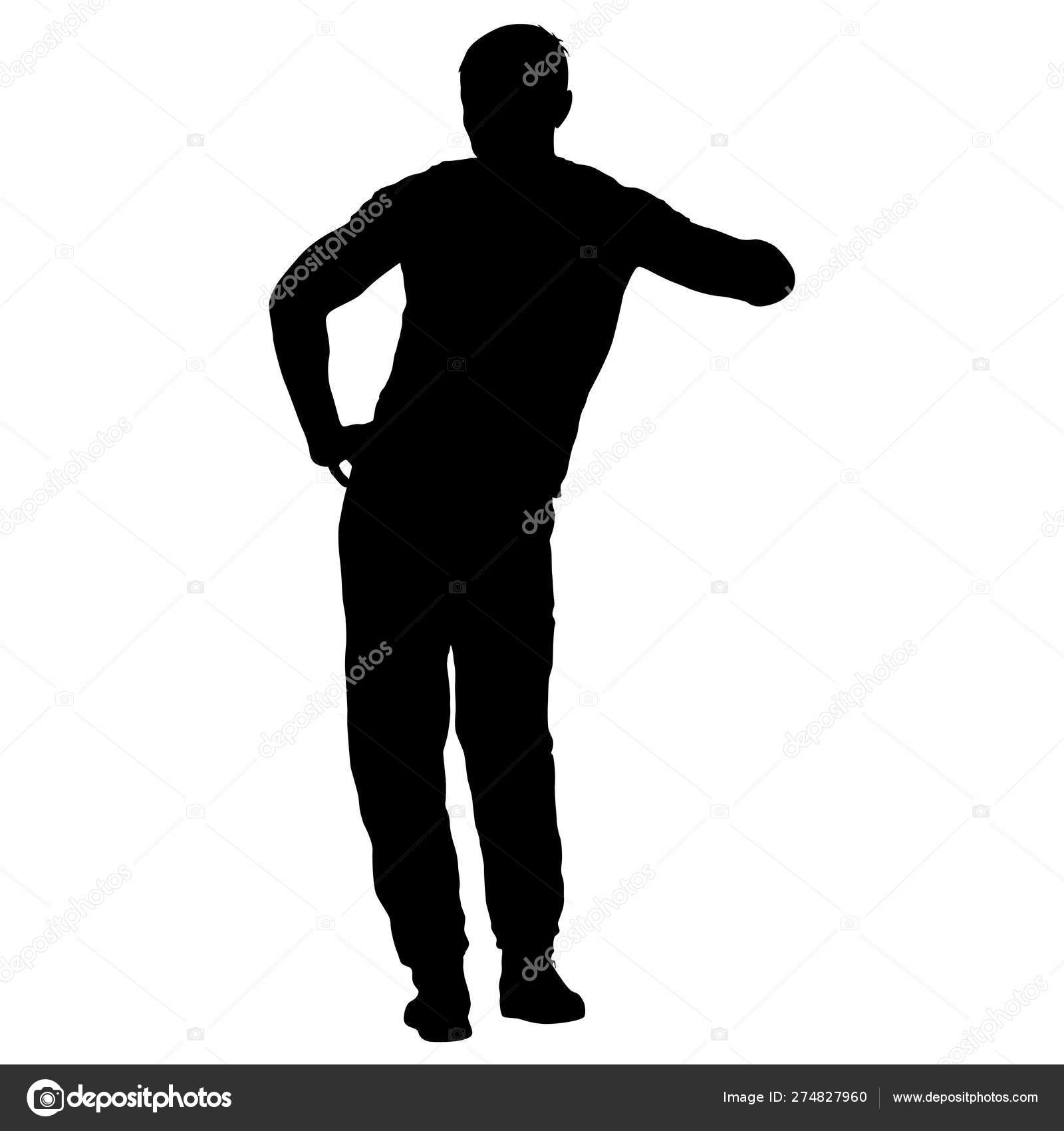 Man Standing Sideways Vector