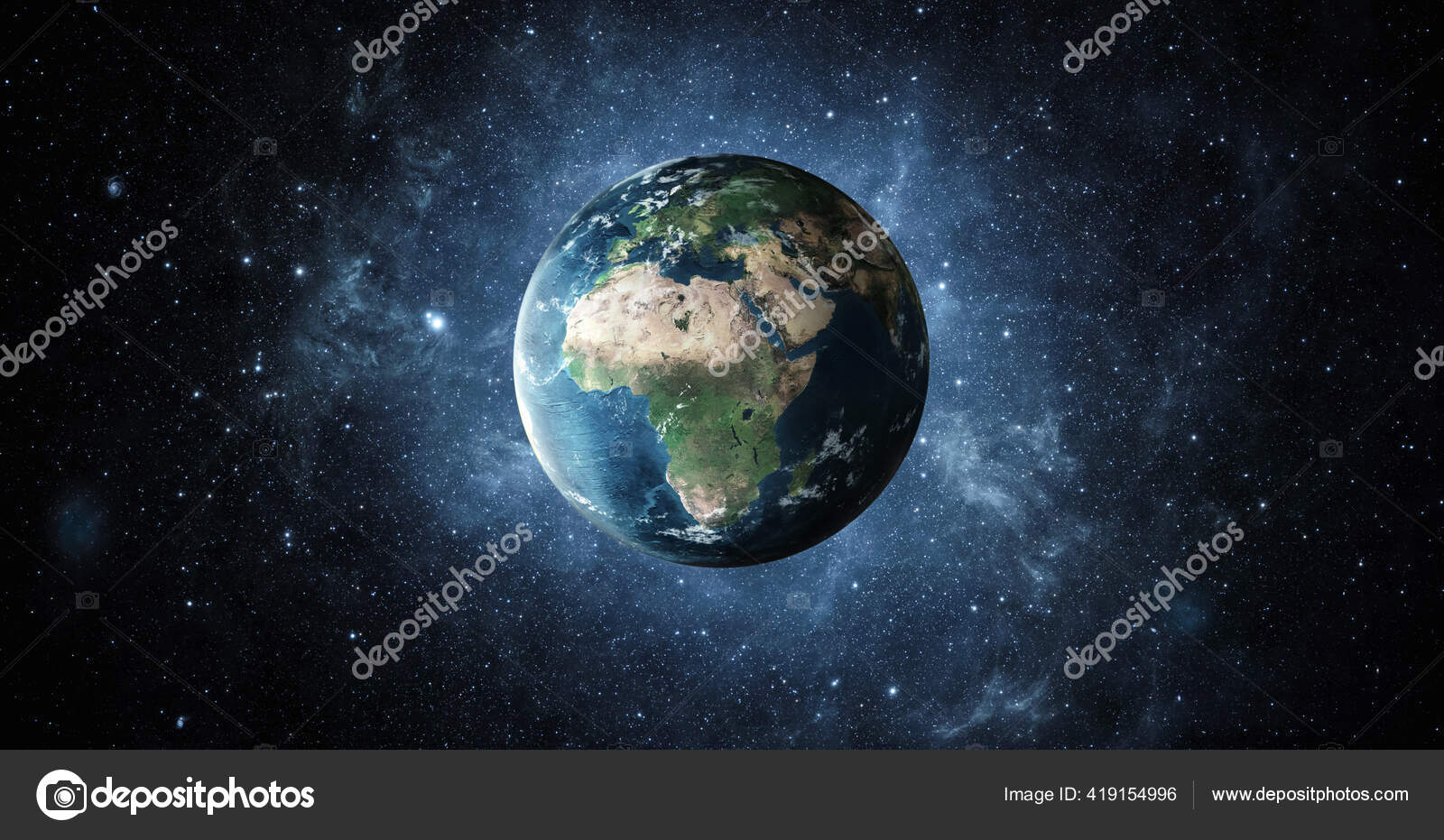 Panoramic Moon Earth