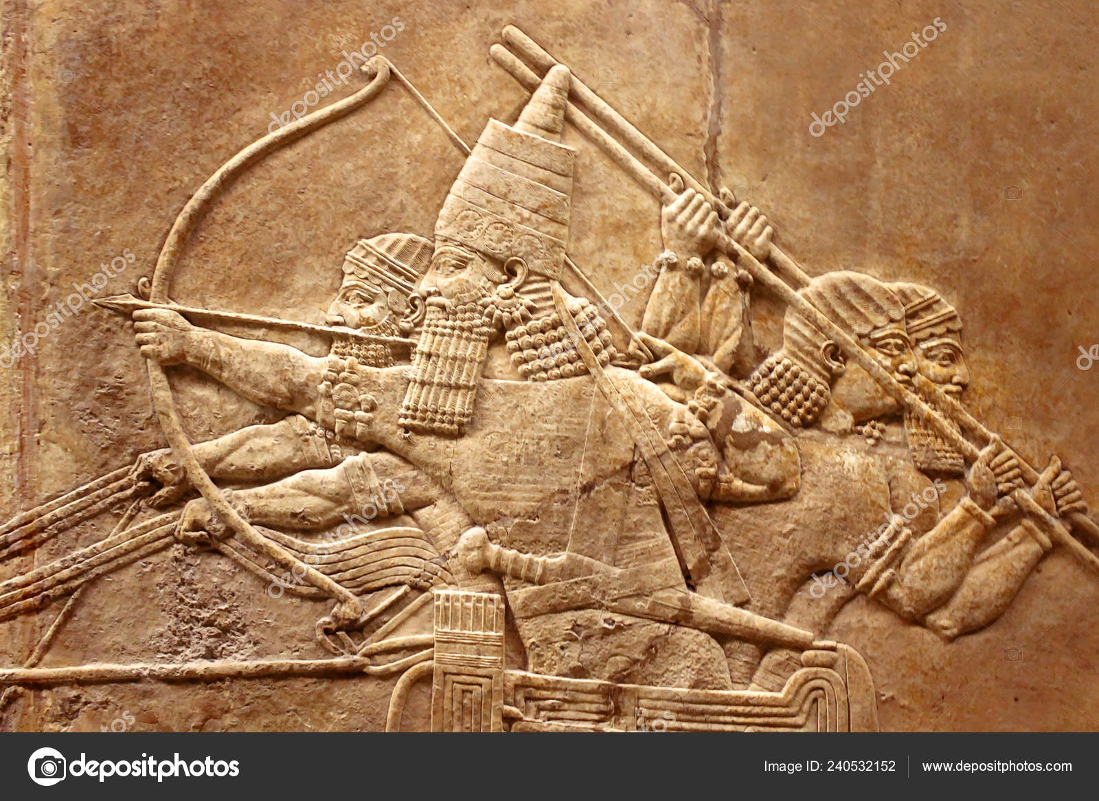 Assyrian Relief Wall Ancient Carving Stone Middle East History Close ...