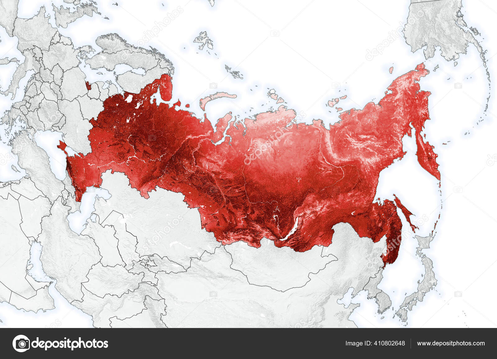 Russia Outline World Map Countries Borders Russian Territory Map ...