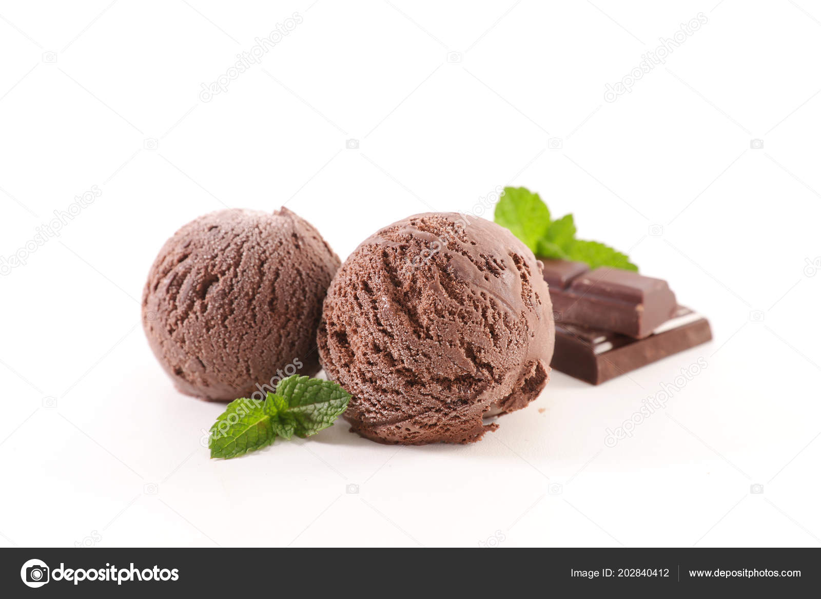 Chocolate Ice Cream Background Close Stock Photo by ©studioM 202840412