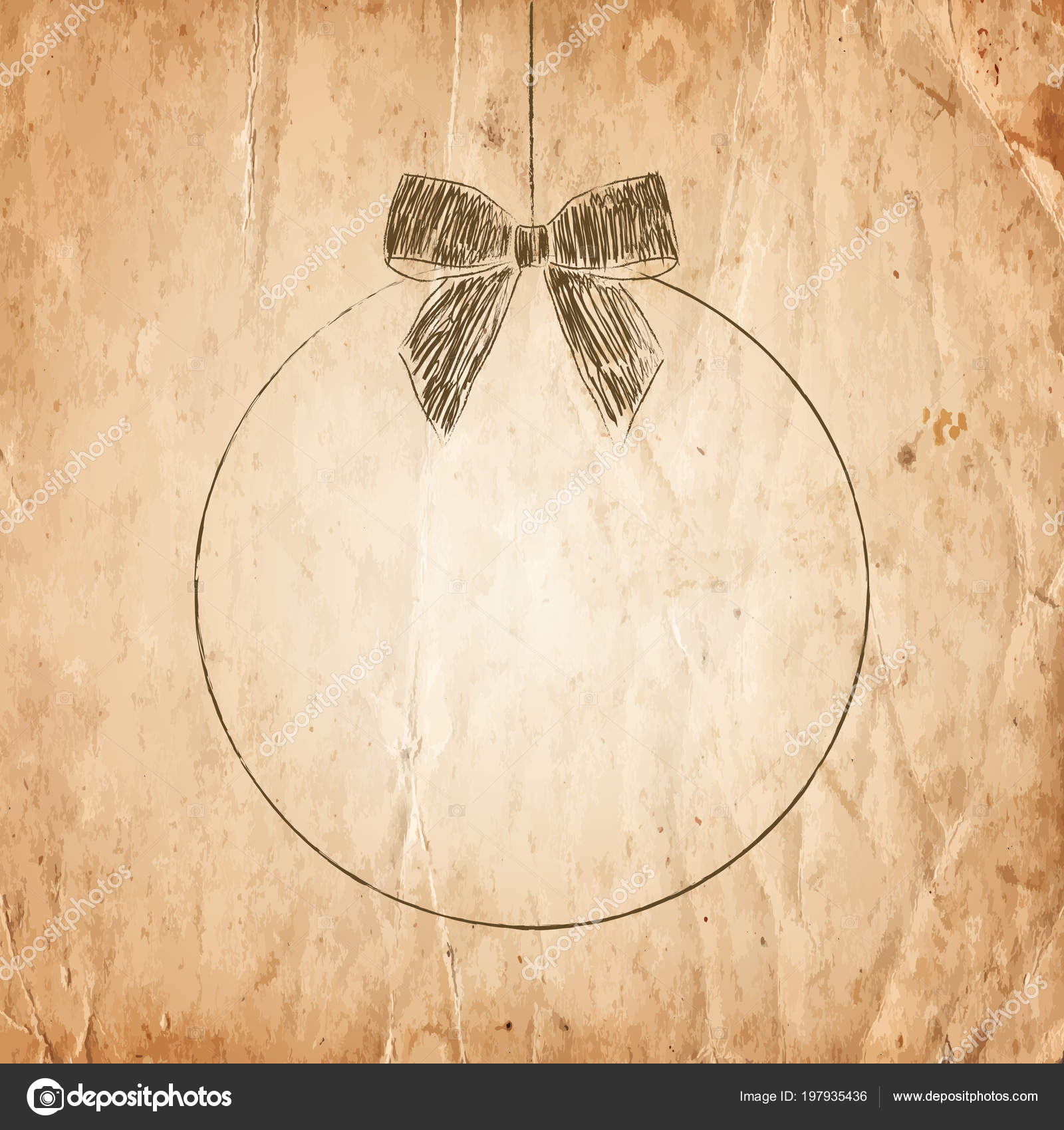 Blank Drawing Empty Banner Old Paper Background Vector Illustration ...