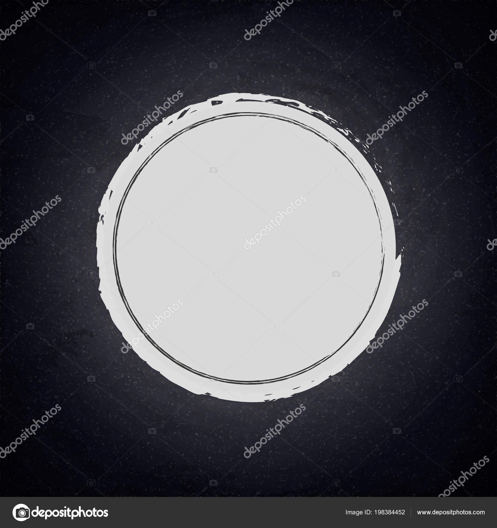 Blank Drawing Empty Frame Chalkboard Background Vector Illustration ...