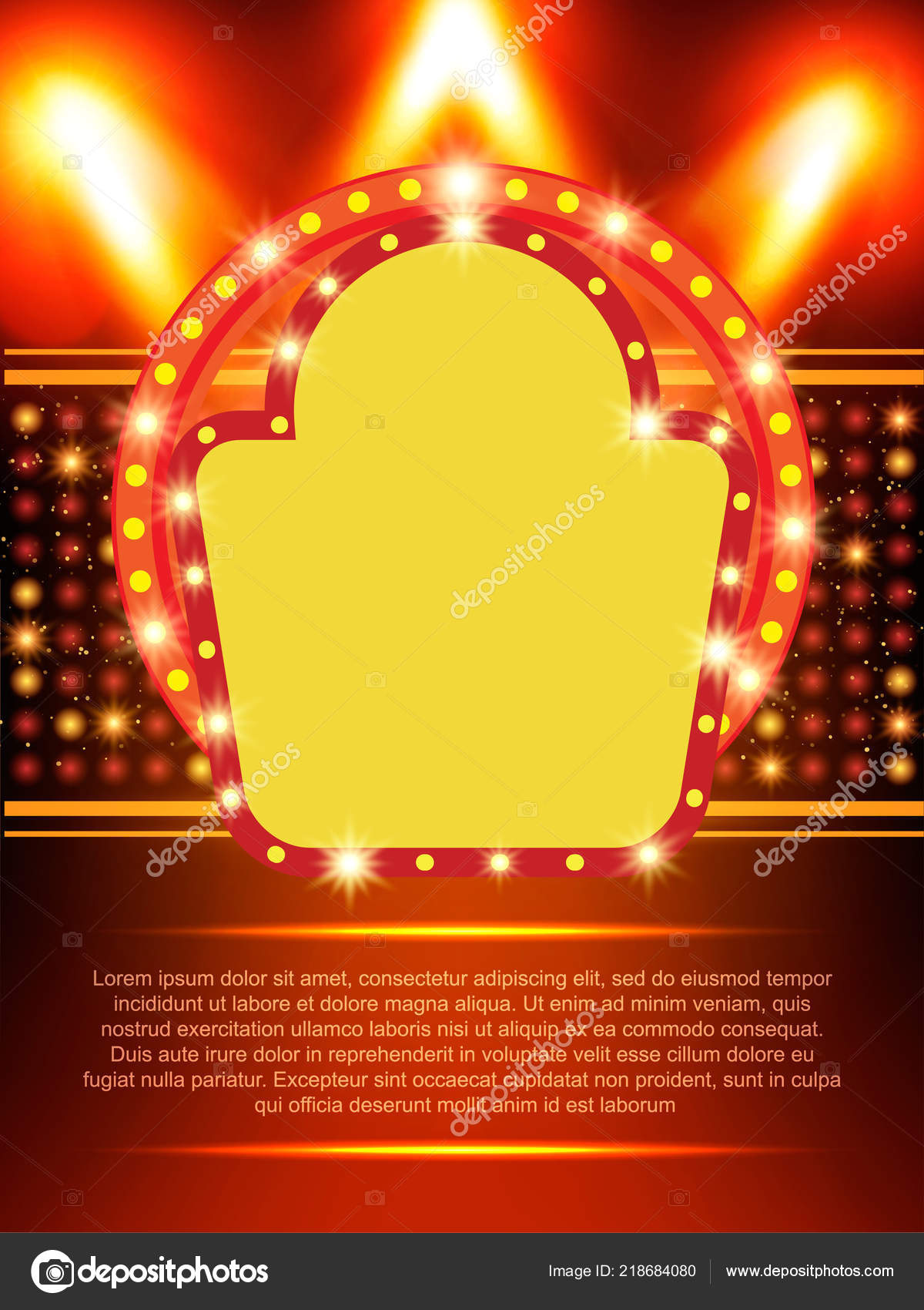 Plakát Šablona Retro Nápis Design Pro Prezentaci Koncert Show Vektorové ...