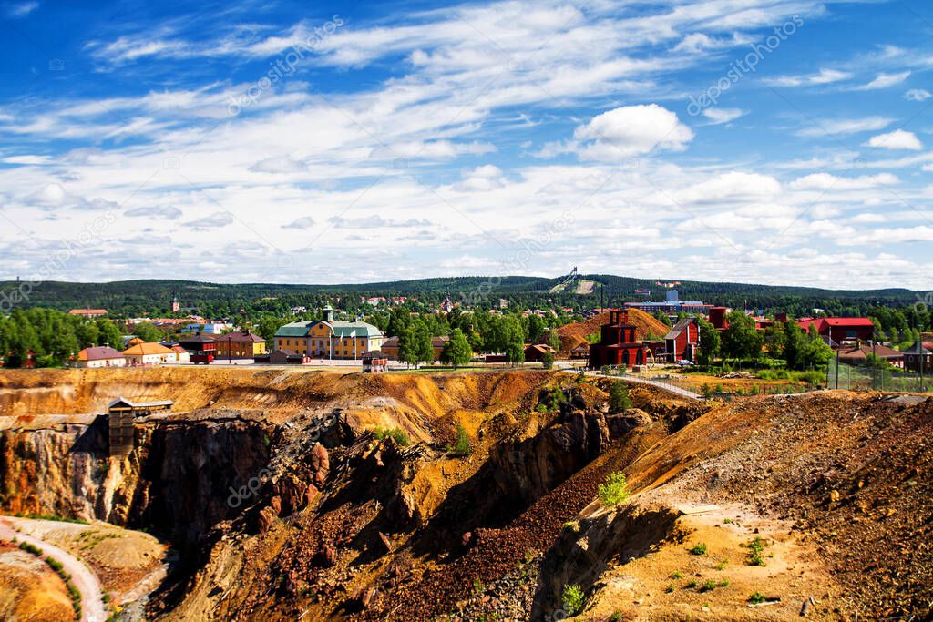 Zona minera de la Gran Montaña del Cobre en Falun, Suecia - Patrimonio ...