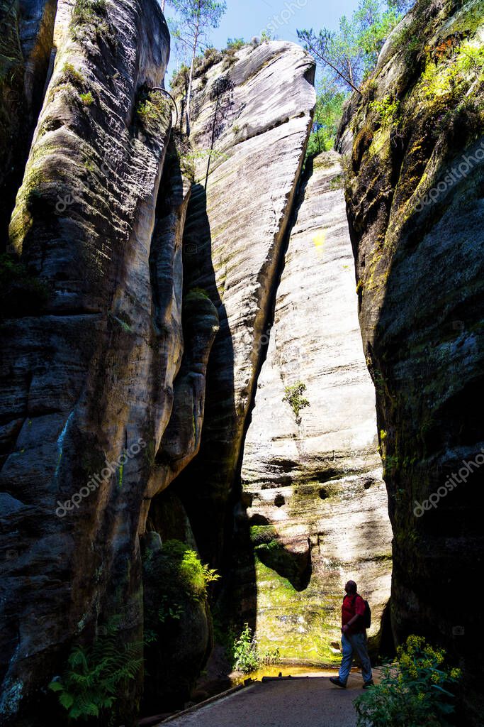 Parque Nacional Adrspach Teplice. Rock Ciudad de arenisca Picos y ...