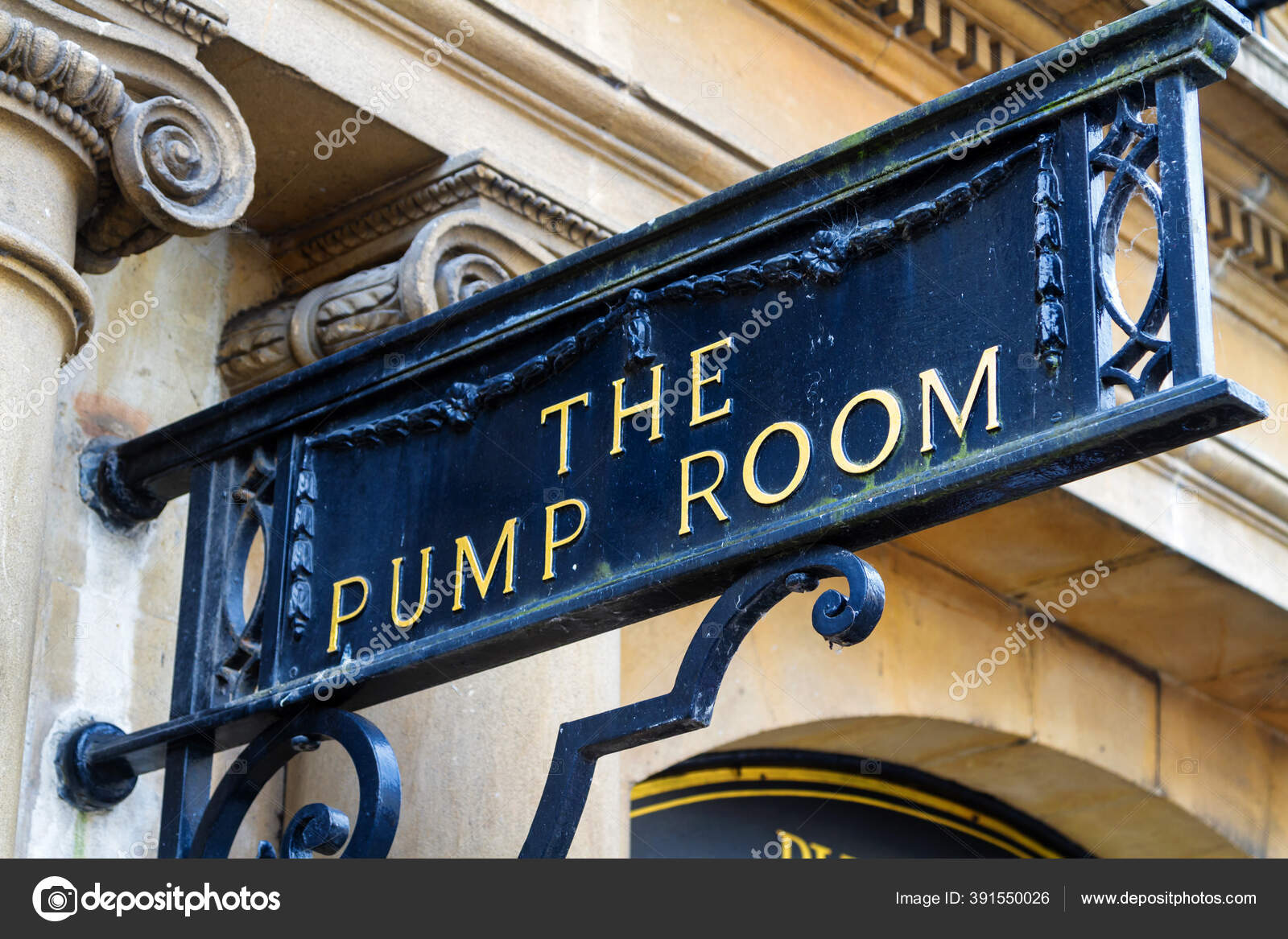 Iron Signs Roman Baths Bath England United Kingdom Great Britain ...