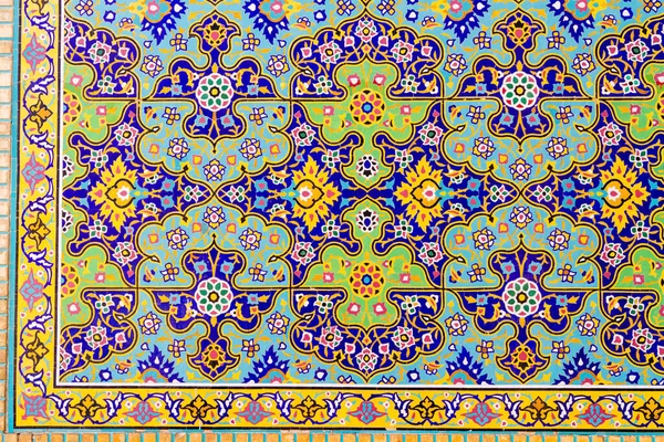 Colorful oriental geometric design and pattern commonly met in Persian ...