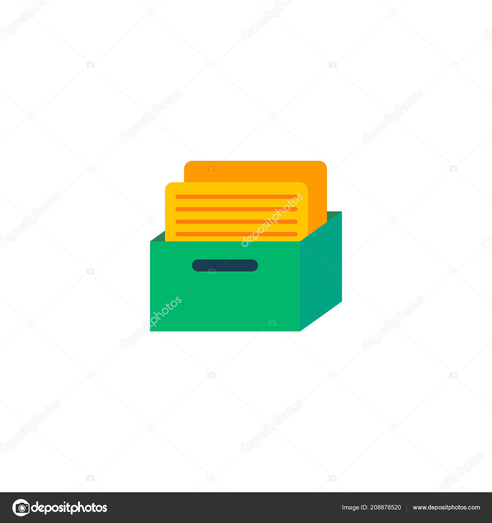 Task box icon flat element. Vector illustration of task box icon flat ...