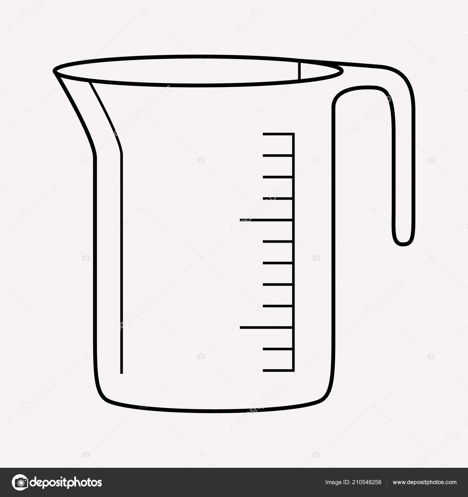 Measuring cup icon line element. Vector illustration of measuring cup ... Measuring cup icon line element. Vector illustration of measuring cup ...