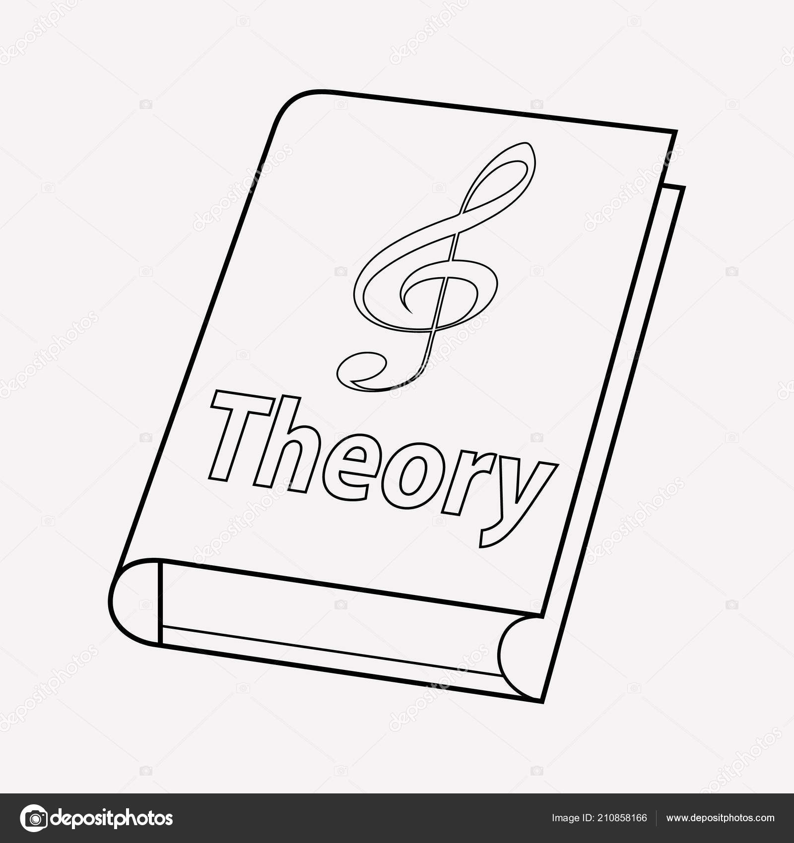 Elemento de línea de iconos de teoría musical. ilustración de la línea ...