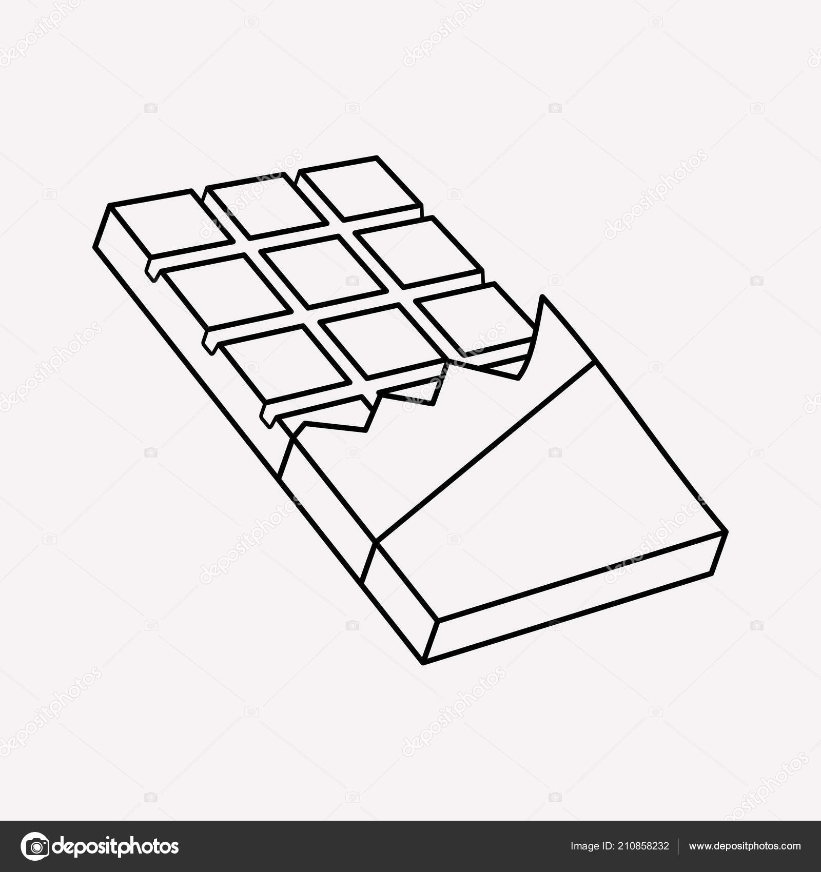 Chocolate icon line element. illustration of chocolate icon line ...