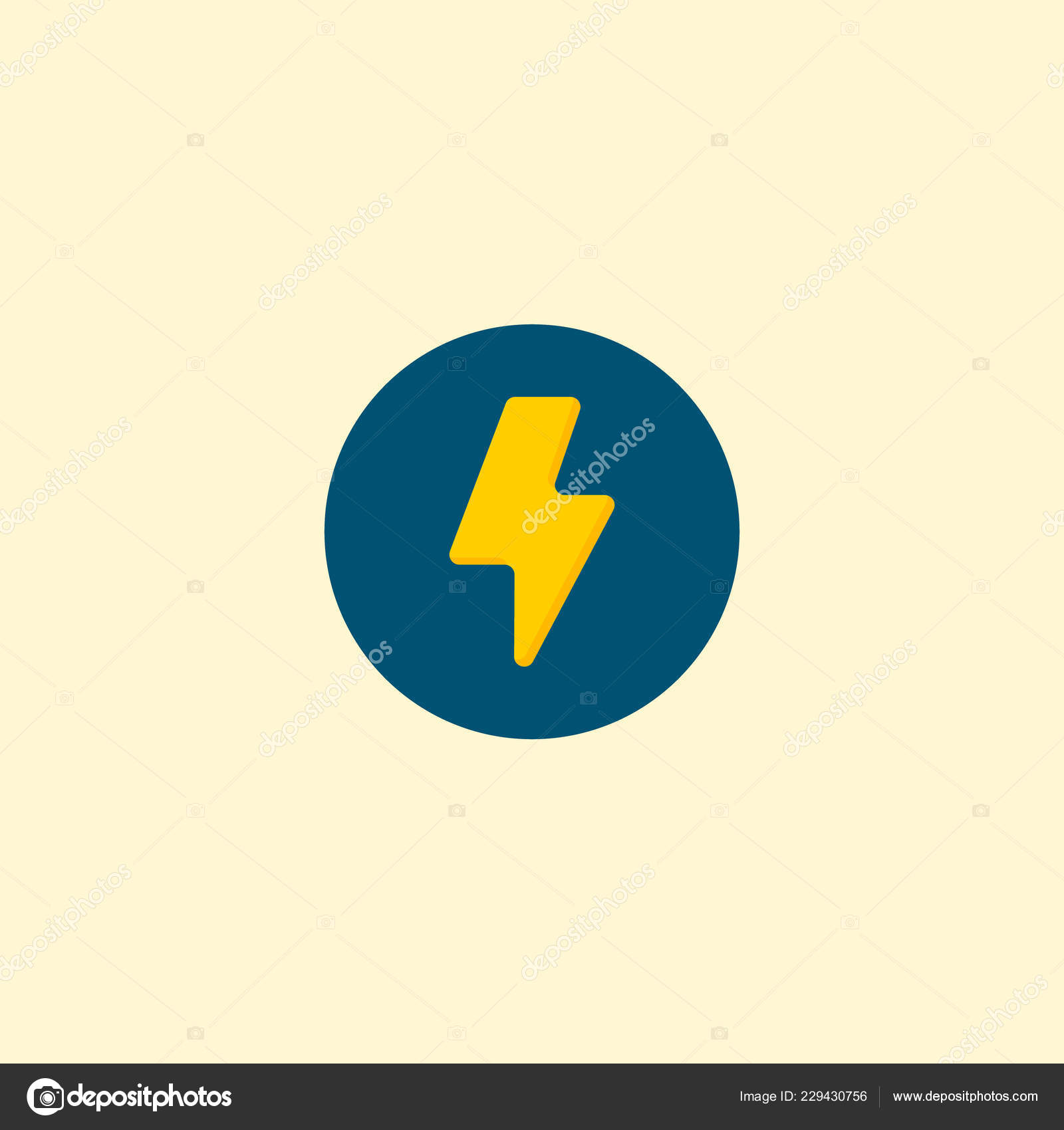 Electricity icon flat element. Vector illustration of electricity icon ...