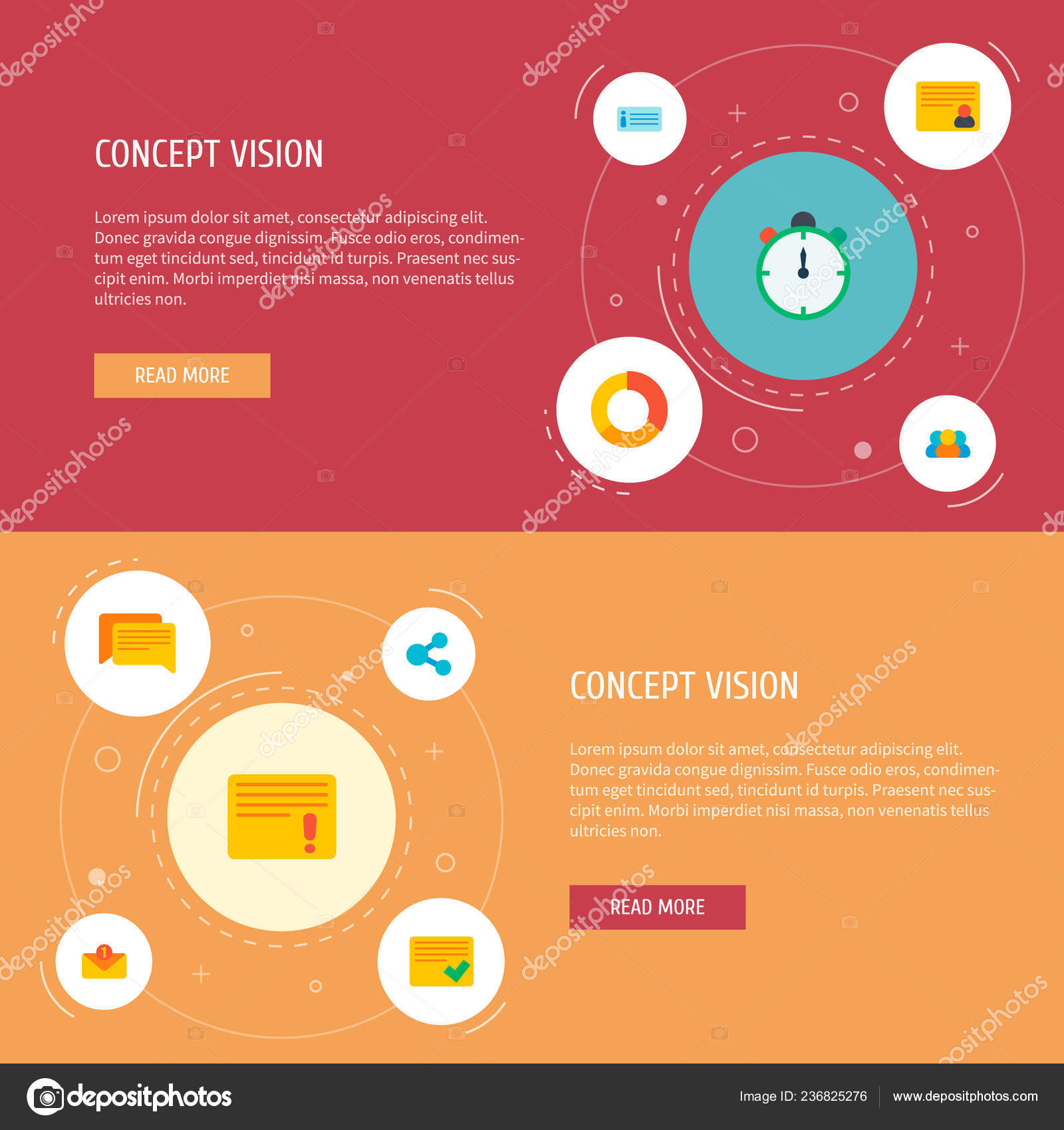 Set of task manager icons flat style symbols with completed tasks ...