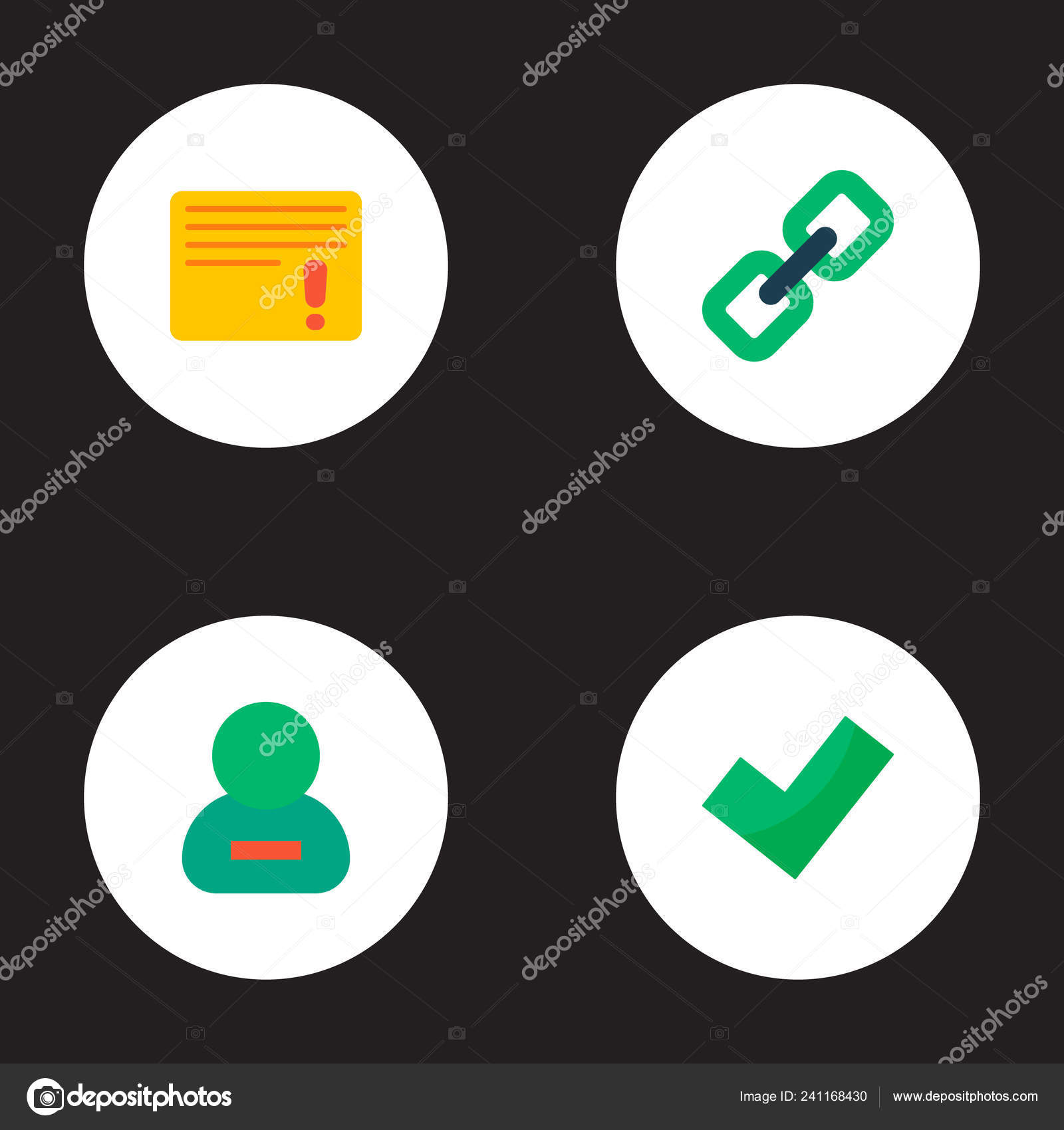 Set of task manager icons flat style symbols with complete, important ...