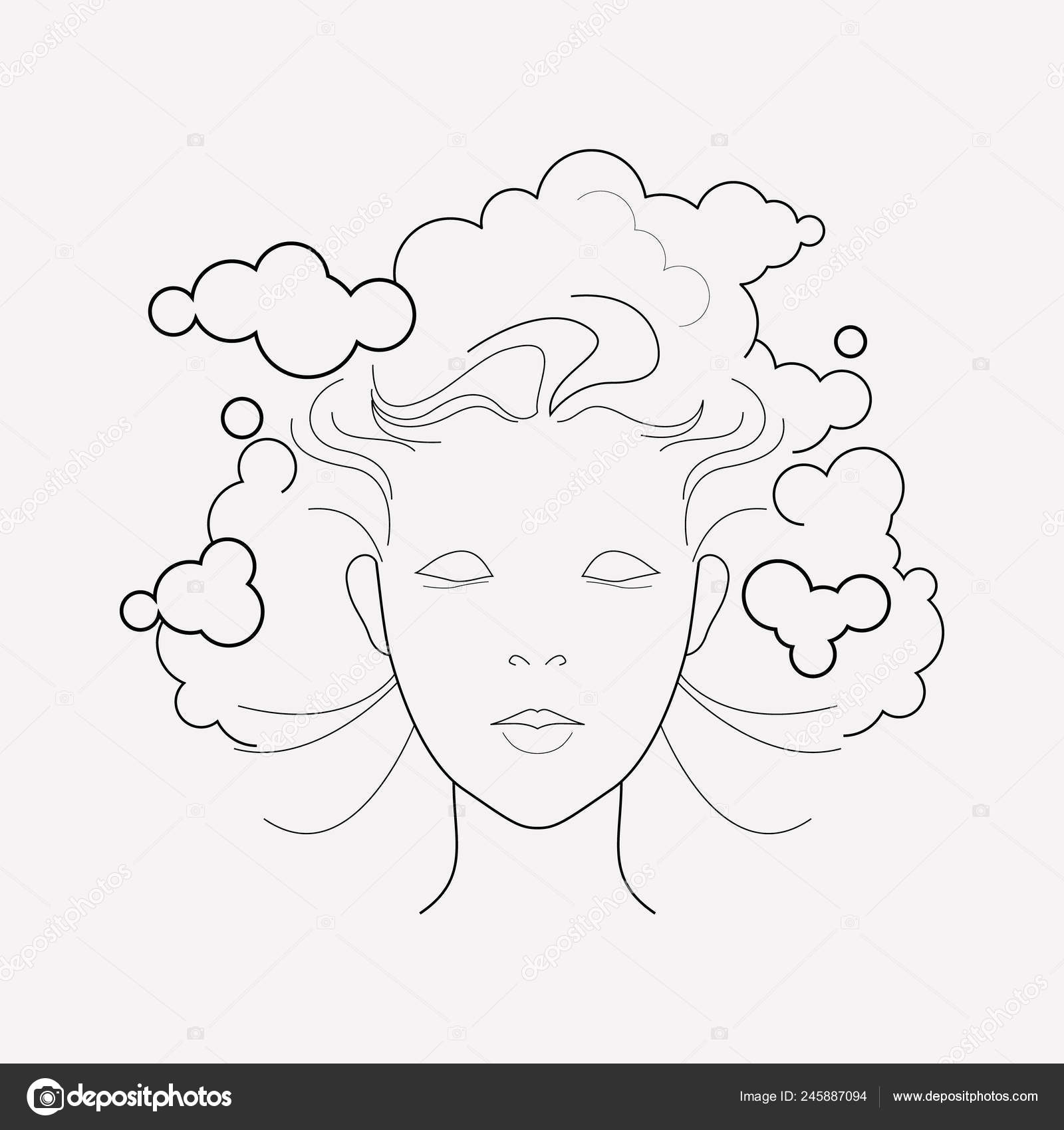 Clear your mind icon line element. Vector illustration of clear your ...