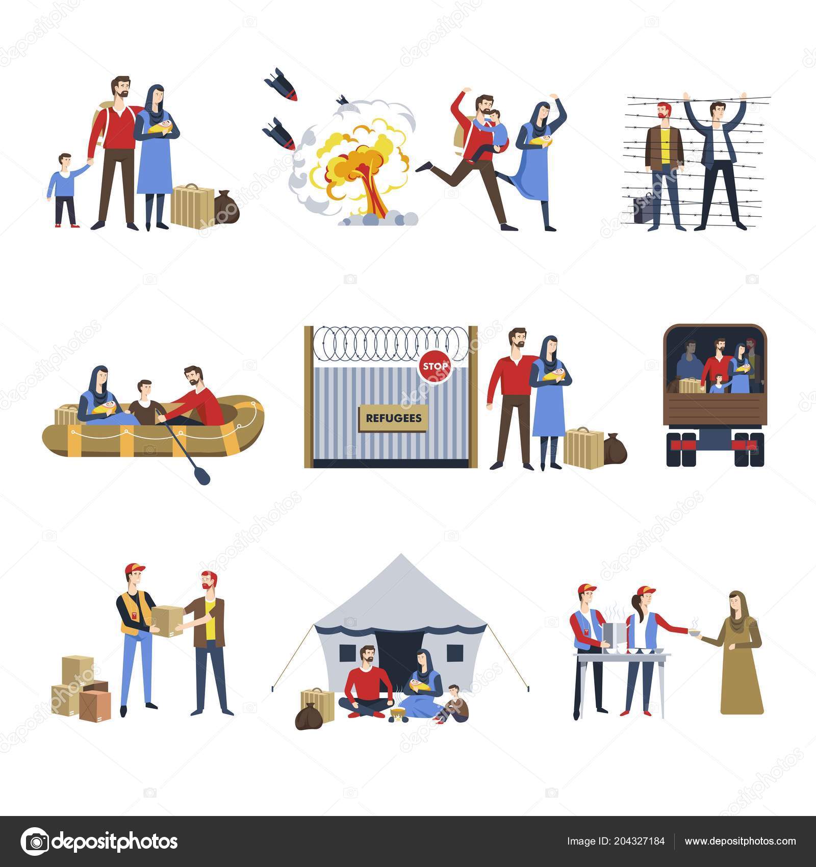 Homeless Family Clipart Border