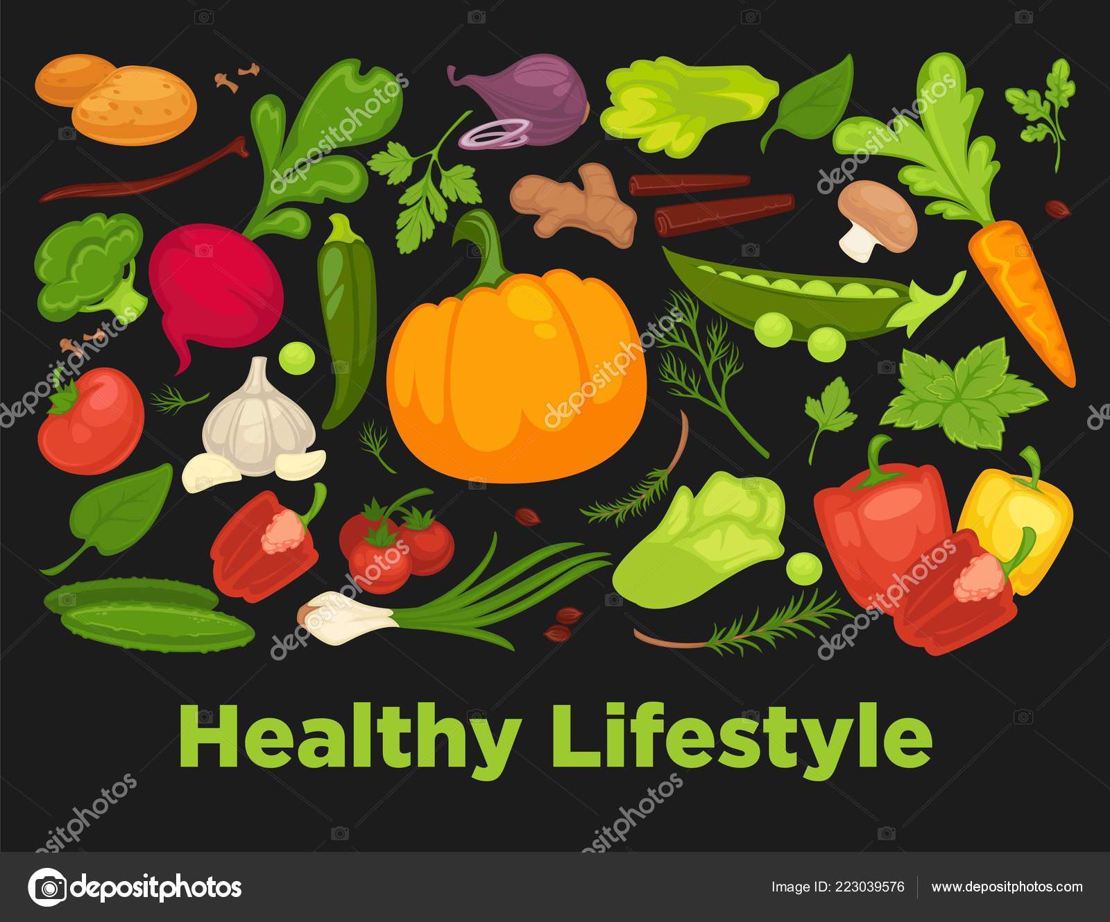 Organic Vegetables Food Poster Background Template Dietary Vegetarian ...