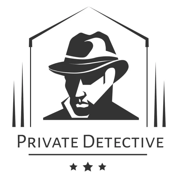 Private Detective Logo Vector Man Hat Investigation Service Agency ...