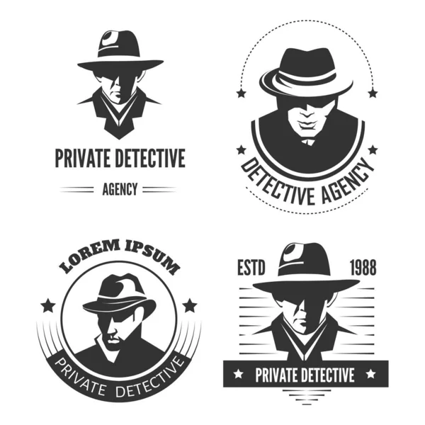 Private Detective Logo Vector Man Hat Investigation Service Agency ...