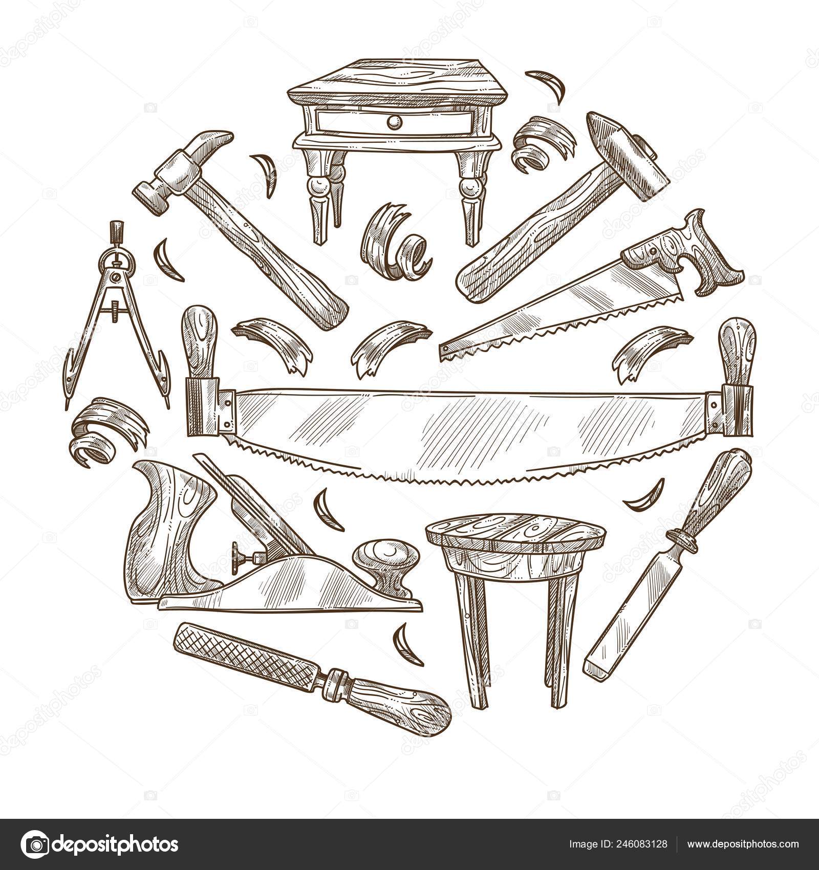 Woodworking Tools Vector