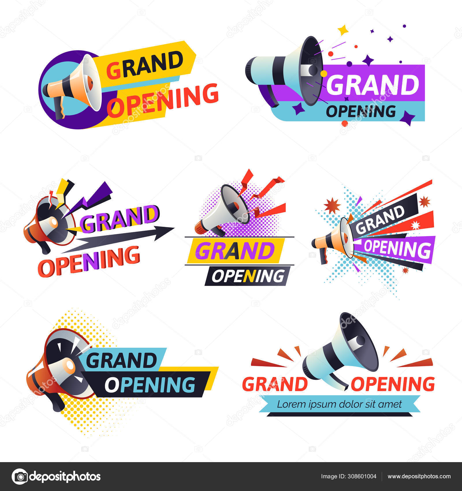 Start Beginning Ceremony Grand Opening Isolated Icon Vector Event ...