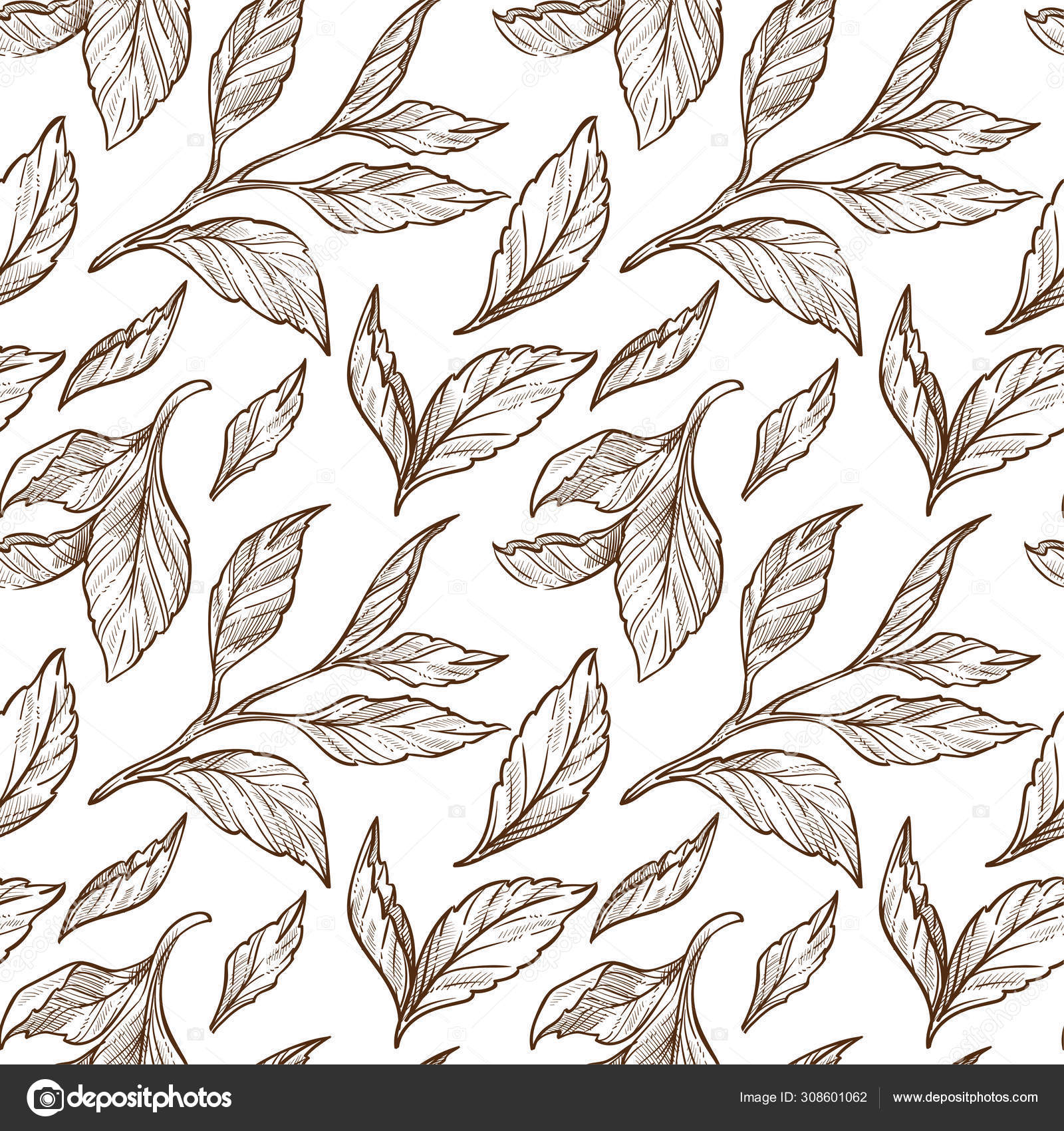 Tea Leaf Pattern Vector