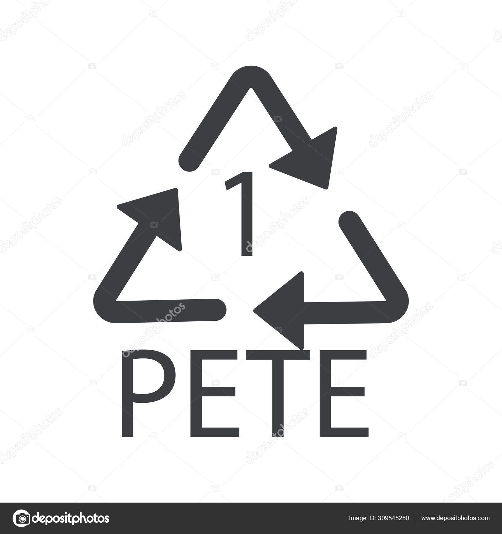 Plastic recycling code, 1 PETE recycle symbol, isolated icon Stock Vector Image by ©Sonulkaster ...