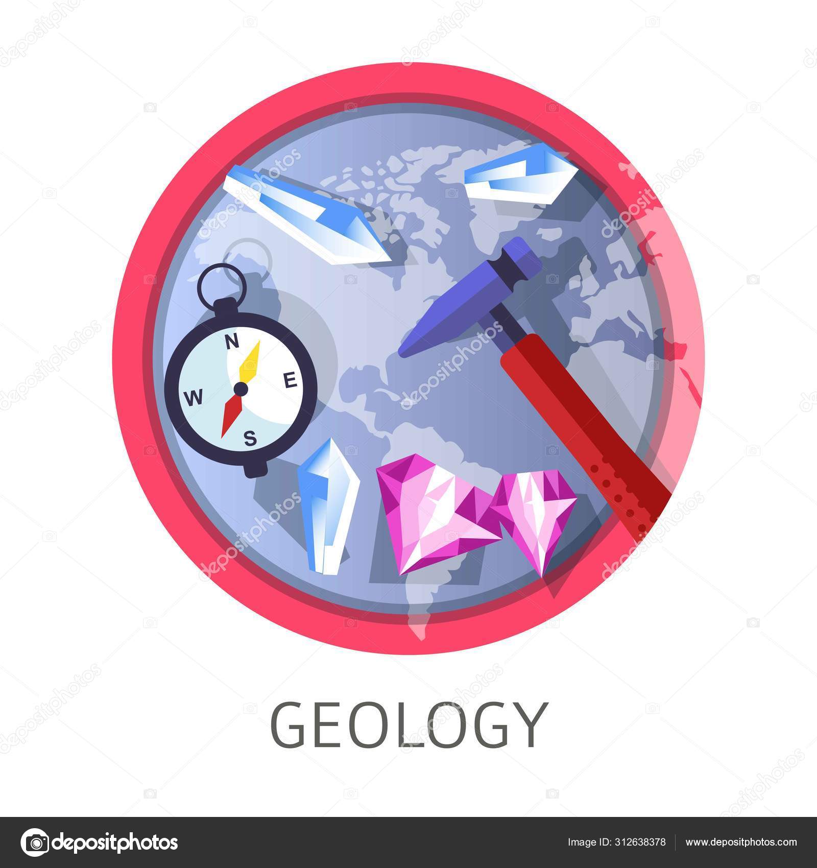 Geology discipline, industry themed concept logo Stock Vector Image by ...