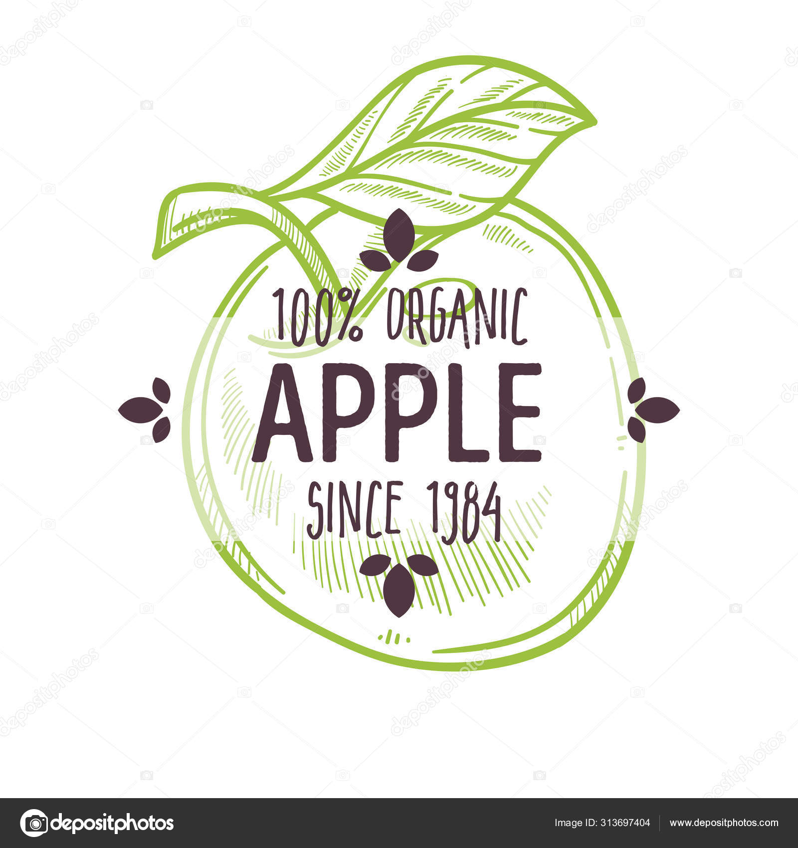 Organic Apple Logo Design