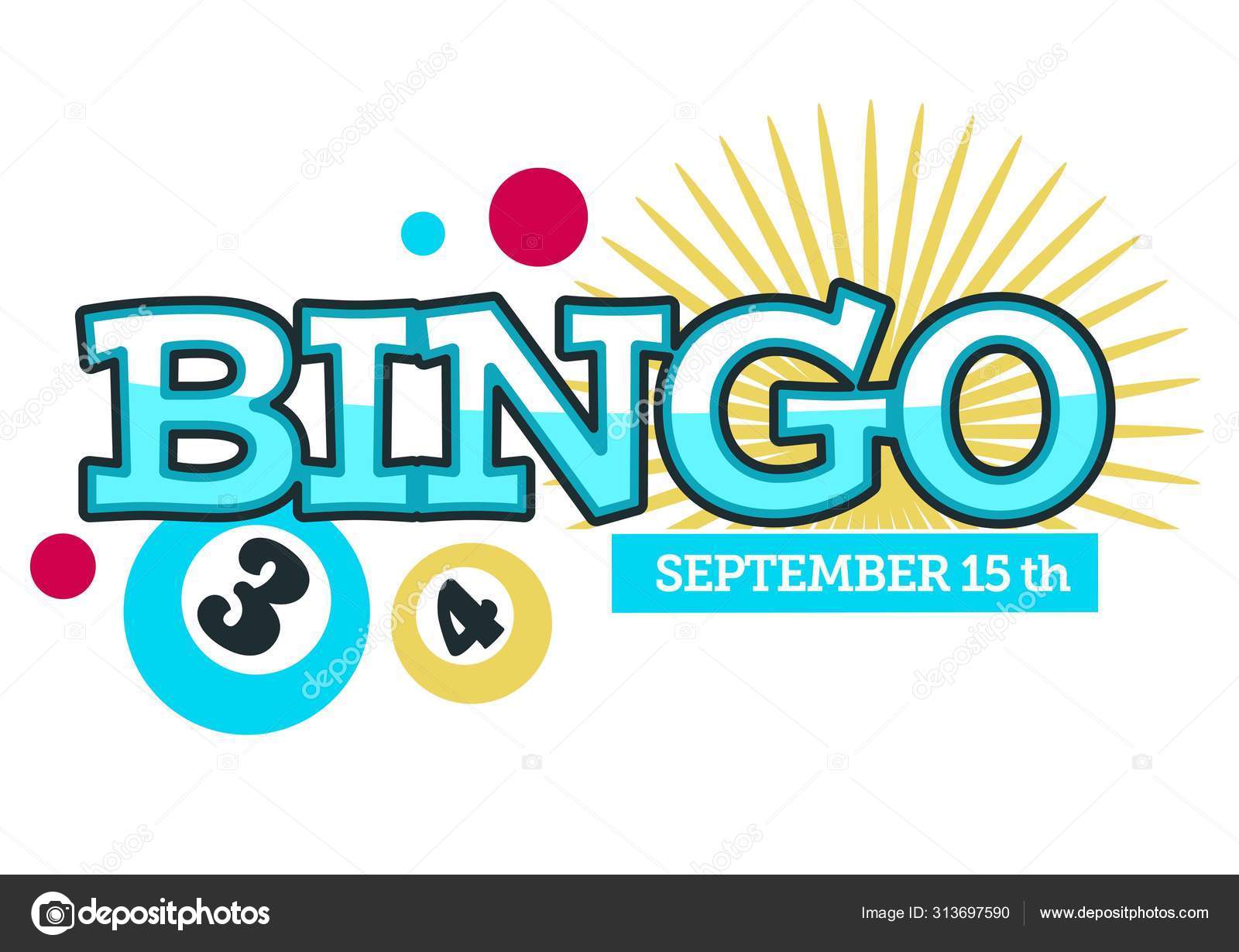 Bingo game event logo and banner with dates Stock Vector Image by ...